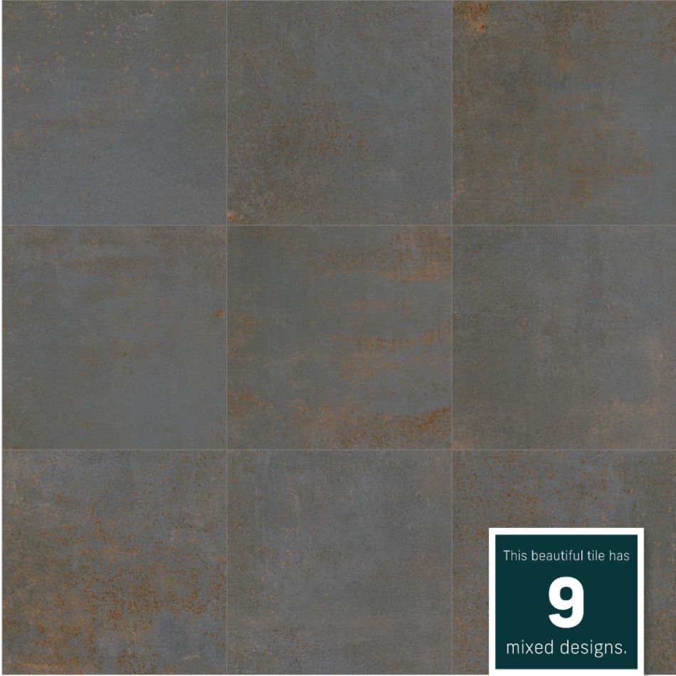 60x60 Ossido Carbon Porcelain Tile - Tile Choice