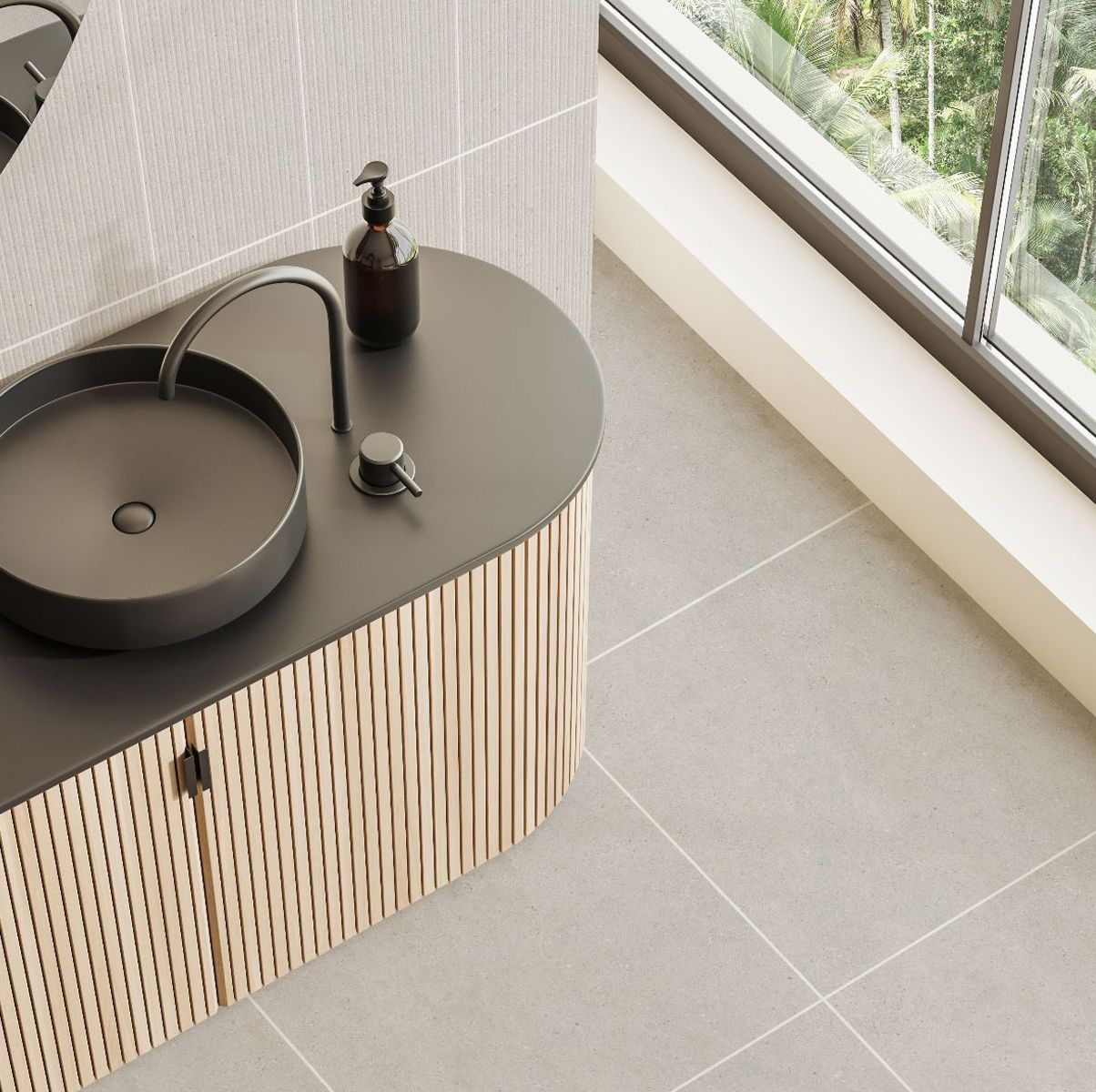 60x60 Anika Light Grey Wall & Floor Tile - Tile Choice