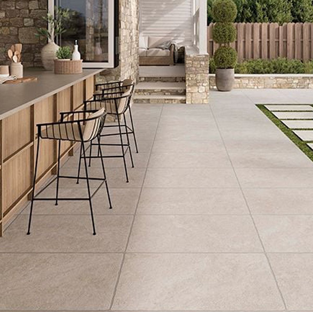 90x60cm Stiled Kingham Natural 10mm Porcelain Floor Tile - Tile Choice