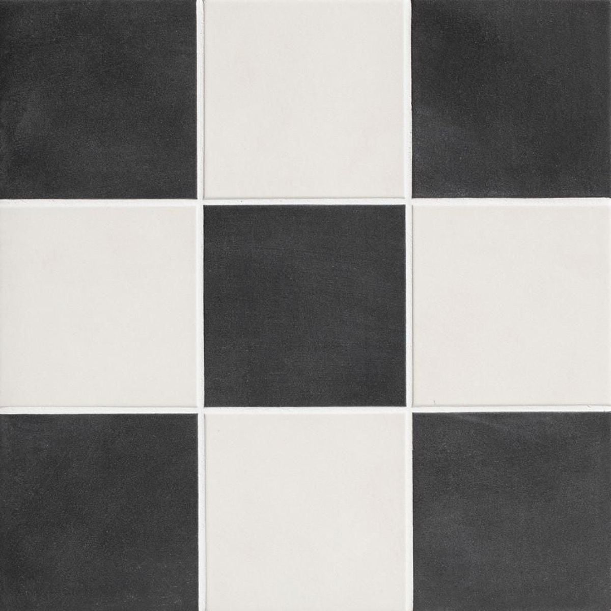 28x28cm Stiled Albert Victorian Porcelain Chess Monochrome - Tile Choice