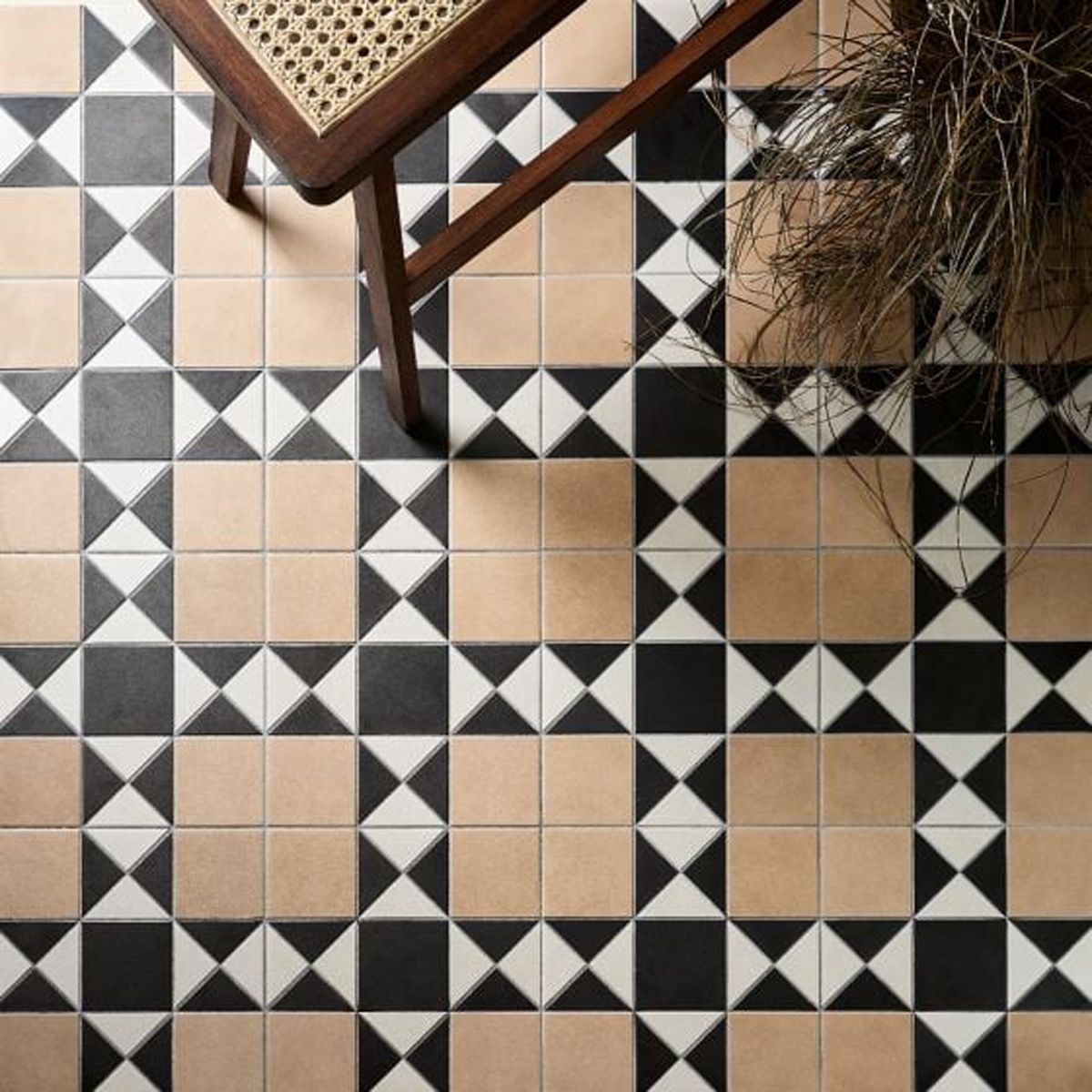 28x28cm Stiled Albert Victorian Porcelain Finchley Sandstone - Tile Choice