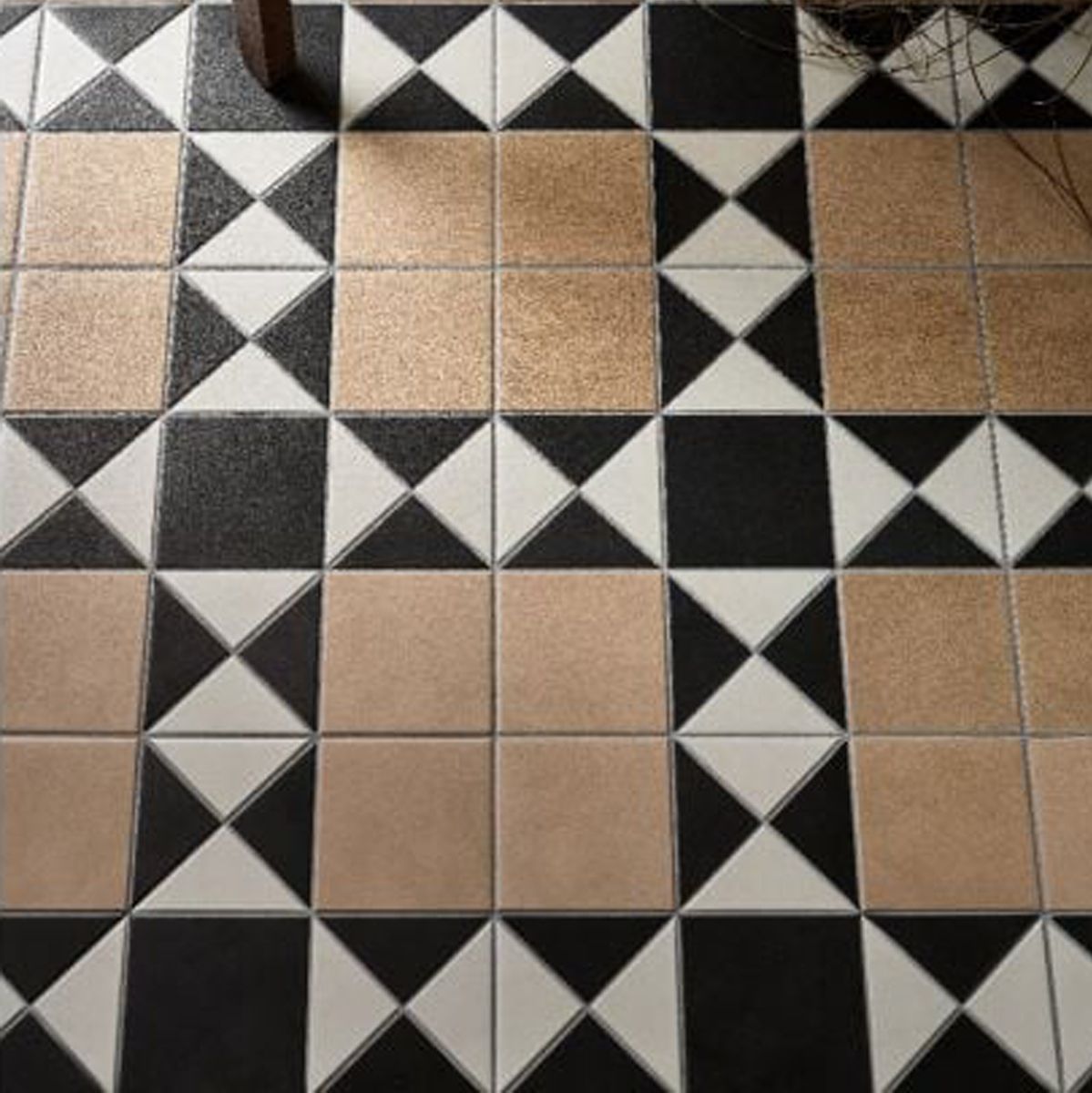 28x28cm Stiled Albert Victorian Porcelain Finchley Sandstone - Tile Choice