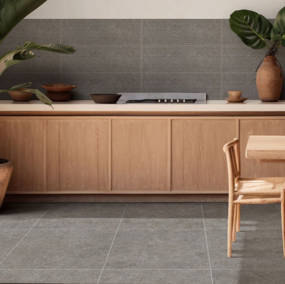 60x60 Anika Anthracite Wall & Floor Tile - Tile Choice