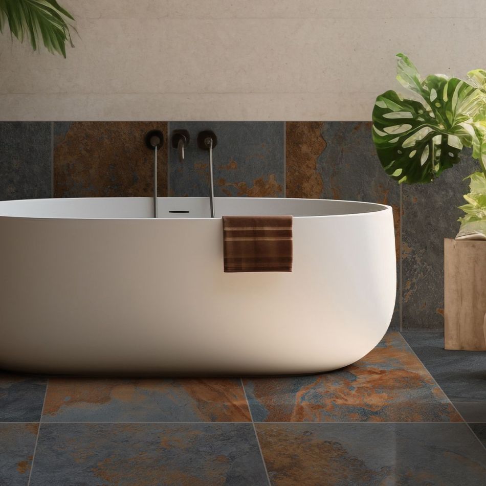 60X60 Oakley Slate River Porcelain Tile - Tile Choice