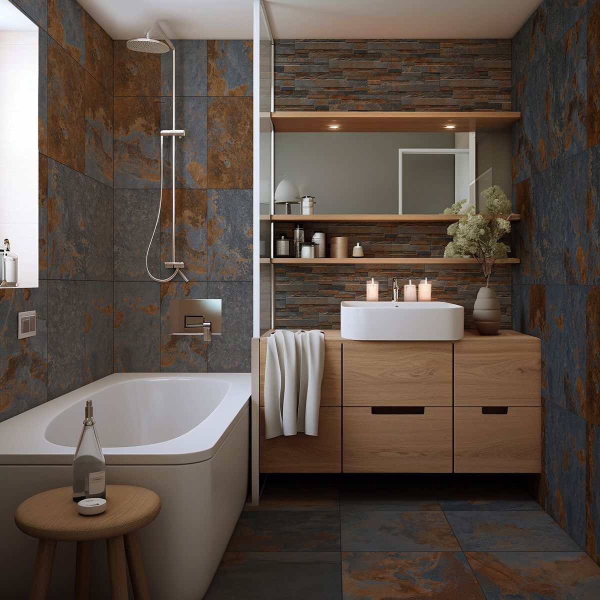 60x30 Oakley Slate River Porcelain Tile - Tile Choice